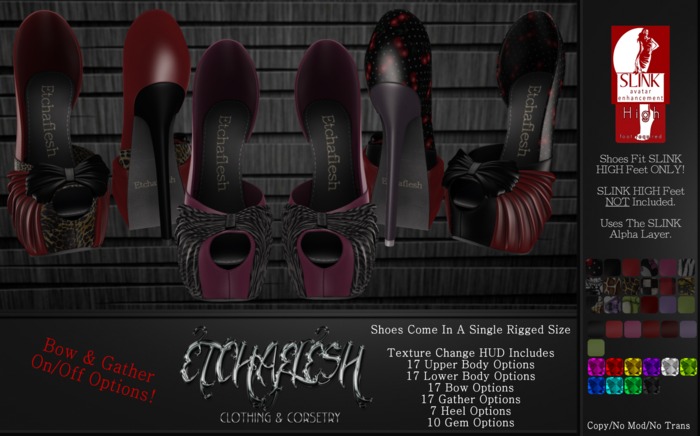 Second Life Marketplace - [Etchaflesh] Crush Steelheart Pumps With HUD ...