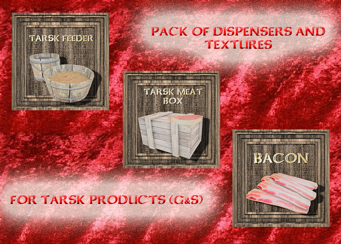 Second Life Marketplace - Pack of dispensers and textures for tarsk ...