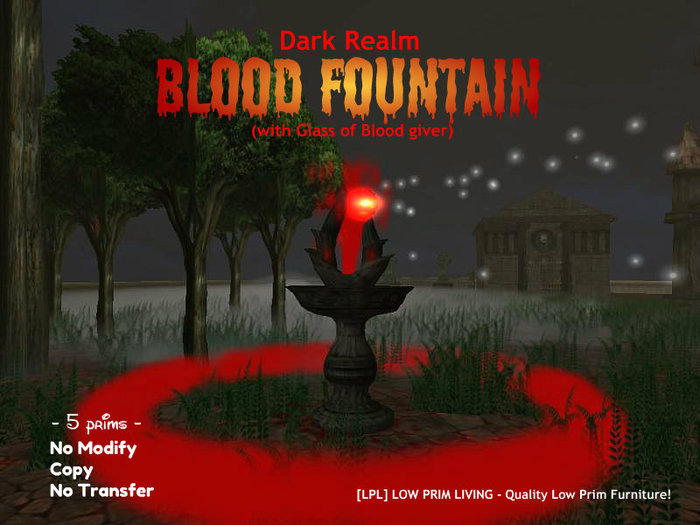 Second Life Marketplace - Halloween - Dark Realm Blood Fountain ...