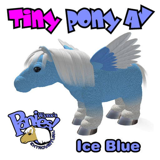 Second Life Marketplace - Wynxworks Tiny Ice Blue Pony Avatar