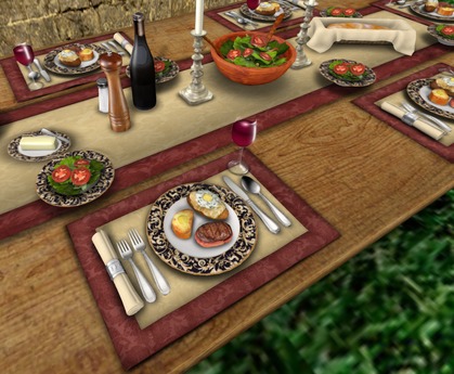 Second Life Marketplace - Steak DINNER (for Rectangular DINNER PARTY ...