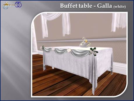 Second Life Marketplace - *DISCOUNT*Buffet table - Galla white