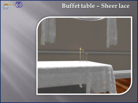 Second Life Marketplace - *DISCOUNT* Buffet table - Sheer lace