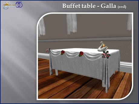 Second Life Marketplace - *DISCOUNT* Buffet table - Galla red