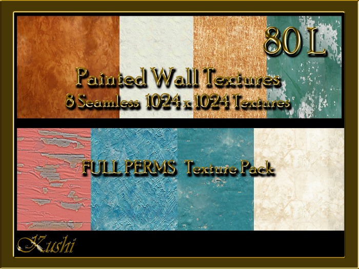 Second Life Marketplace - !Kushi! Painted Wall Finishes ...