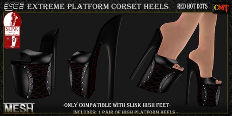 Second Life Marketplace - :::SC:::Extreme Platform Corset Laced Heels ...