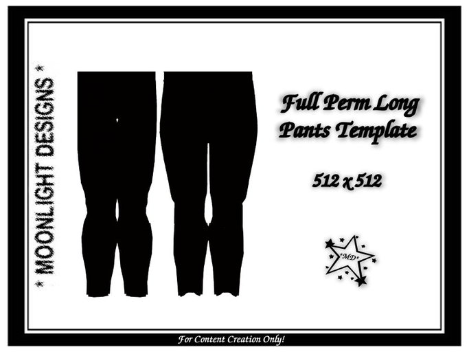 Second Life Marketplace - *MD* Full Perm Long Pants Template