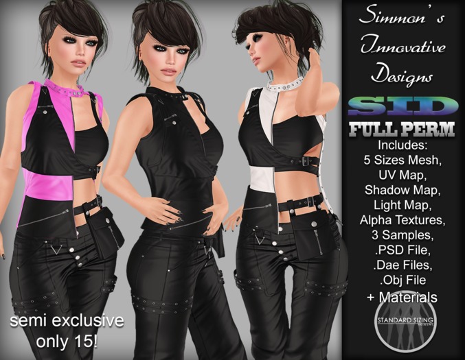 Second Life Marketplace - Demo Semi-Exclusive Female Strapped Top ONLY ...