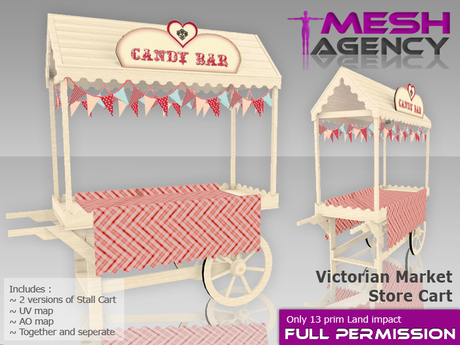 Second Life Marketplace - Victorian Candy Cart - FULL DECORATION PACK ...
