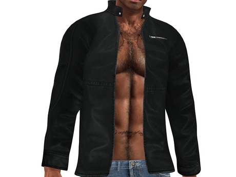 Second Life Marketplace - PCD Cody Mesh Leather Jacket Outfit Black