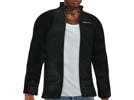 Second Life Marketplace - PCD Cody Mesh Leather Jacket Outfit Black