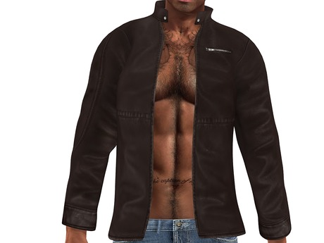 Second Life Marketplace - PCD Cody Mesh Leather Jacket Outfit Brown