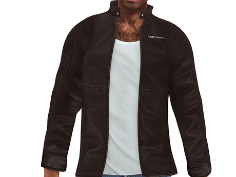 Second Life Marketplace - PCD Cody Mesh Leather Jacket Outfit Brown