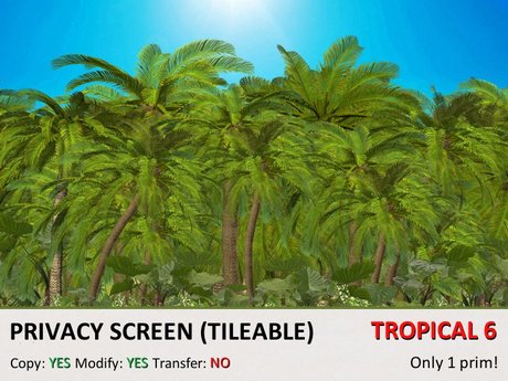 Second Life Marketplace - *DQ* PRIVACY SCREENS - TROPICAL 6 (COPY/MOD ...