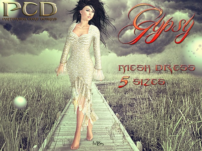 Second Life Marketplace - Gypsy PCD mesh dress ivory box