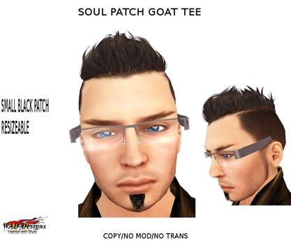 Second Life Marketplace - BEARD SOUL PATCH BLACK GOAT T