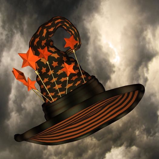 Second Life Marketplace - The Mad Hattery Star of the Night Witch Hat