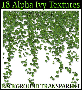 Second Life Marketplace - 18 ALPHA IVY TEXTURES (ALPHA-BACKGROUND ...