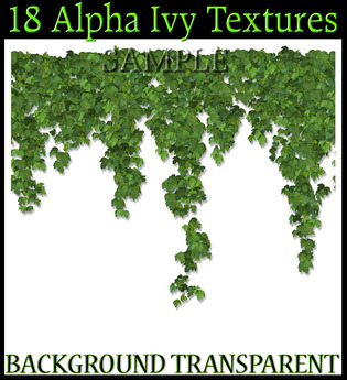 Second Life Marketplace - 18 ALPHA IVY TEXTURES (ALPHA-BACKGROUND ...