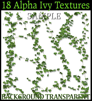 Second Life Marketplace - 18 ALPHA IVY TEXTURES (ALPHA-BACKGROUND ...