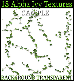 Second Life Marketplace - 18 ALPHA IVY TEXTURES (ALPHA-BACKGROUND ...