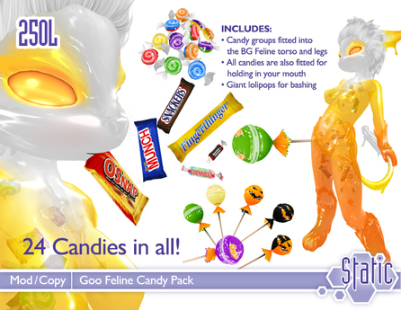 Second Life Marketplace - ::Static:: Goo Feline Candy Pack