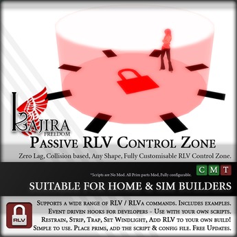Second Life Marketplace - RLV Passive Control Zone - No Sensors - No Lag