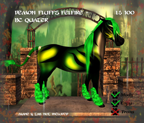 Second Life Marketplace - Neko - Demon Floof Felfire - BC Quater (Boxed)