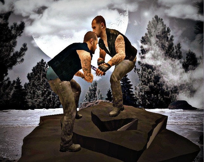 Second Life Marketplace - Twins Fighting Statue