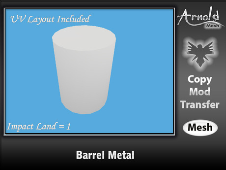 Second Life Marketplace - .:: Arnold Mesh :.Barrel Metal