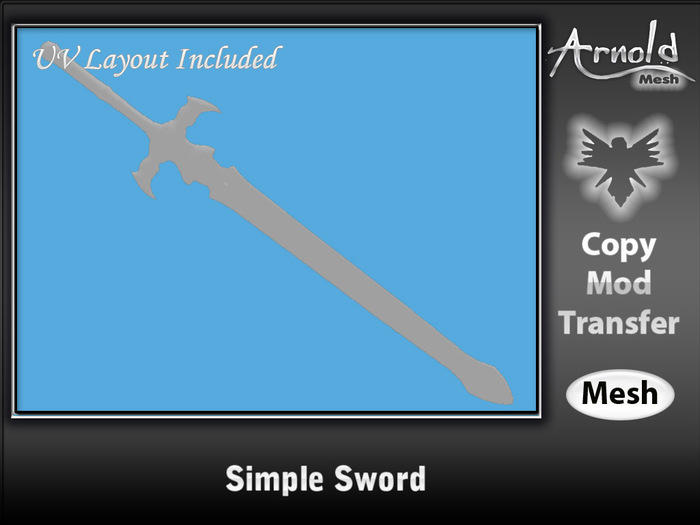 Second Life Marketplace - .:: Arnold Mesh :.Simple Sword