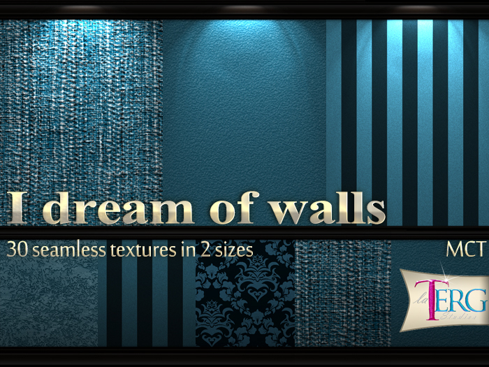 Second Life Marketplace - ~LTS~ I Dream of Walls ~ Blue with Black ...