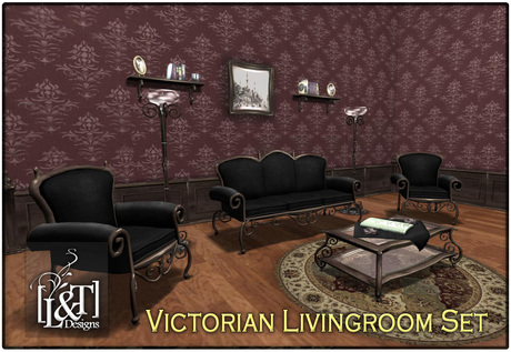 Second Life Marketplace - [L&T] - Victorian Livingroom Set (3 Colors ...