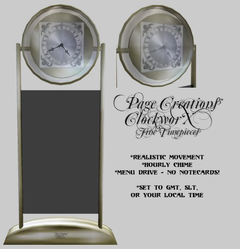 Second Life Marketplace - Standing Floor Clock (Brass)