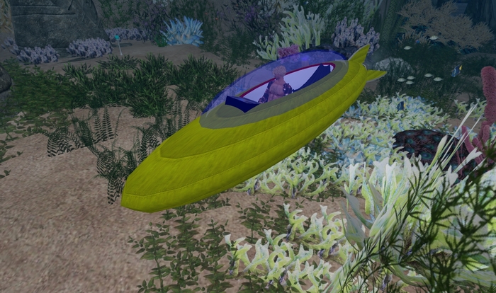 Second Life Marketplace - Rezzer two man submarine - yellow