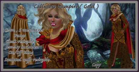 Second Life Marketplace - Callidora Vampire ( Gold )
