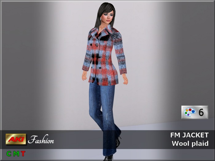 Second Life Marketplace - *AKI FM Jacket Wool plaid DEMO