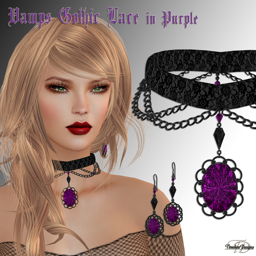 Second Life Marketplace Vamps Lace Gothic In Purple