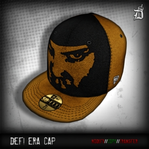 Second Life Marketplace - DEF! Era Cap / A Clockwork Orange (Black/Orange)