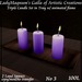 Second Life Marketplace - LadyM's Triple Candle Set No 3 - Amythest