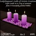 Second Life Marketplace - LadyM's Triple Candle Set No 2 - Violet Pebbles