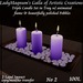 Second Life Marketplace - LadyM's Triple Candle Set No 2 - Amythest Pebbles