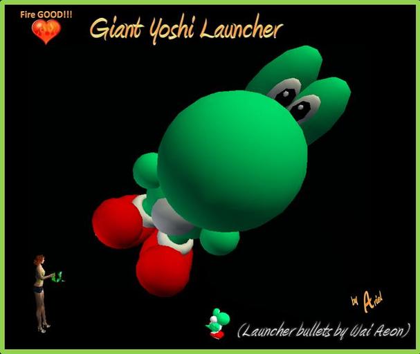 Second Life Marketplace - Fire GOOD!!! Giant Yoshi Launcher by Ariel & Wai