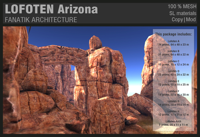 Second Life Marketplace - :Fanatik Architecture: LOFOTEN Arizona - mesh ...