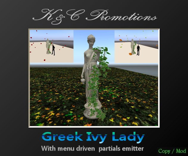 Second Life Marketplace - Statue ivy lady with menu driven partials