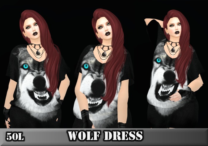 Second Life Marketplace - Wolf Dress Over the Moon