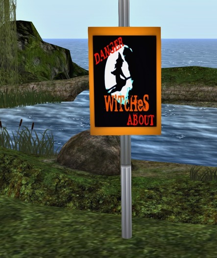 Second Life Marketplace - Halloween Witches Sign
