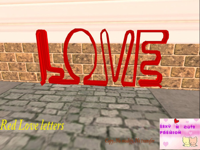 Second Life Marketplace - Red love letters