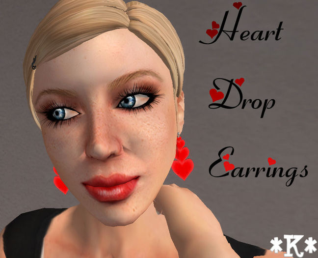 Second Life Marketplace - *Kukuvaya* Heart Drop earrings
