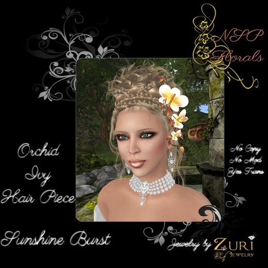Second Life Marketplace - NSP Orchid Ivy Hair Piece (Sunshine Burst) boxed